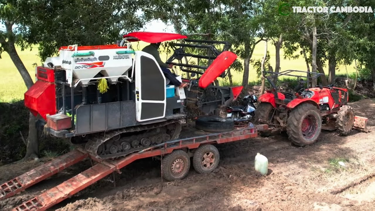 Rice harvester working skill unloading | Amazing modern agriculture ...
