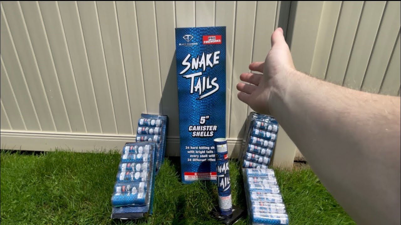 Snake Tails 5” Canister Shells by pro Fireworks 🐍💙🤍 BANGERS…💥 - YouTube