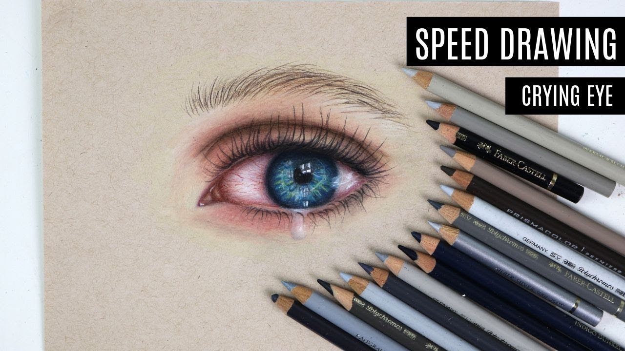 Drawing Eye Crying Mascara