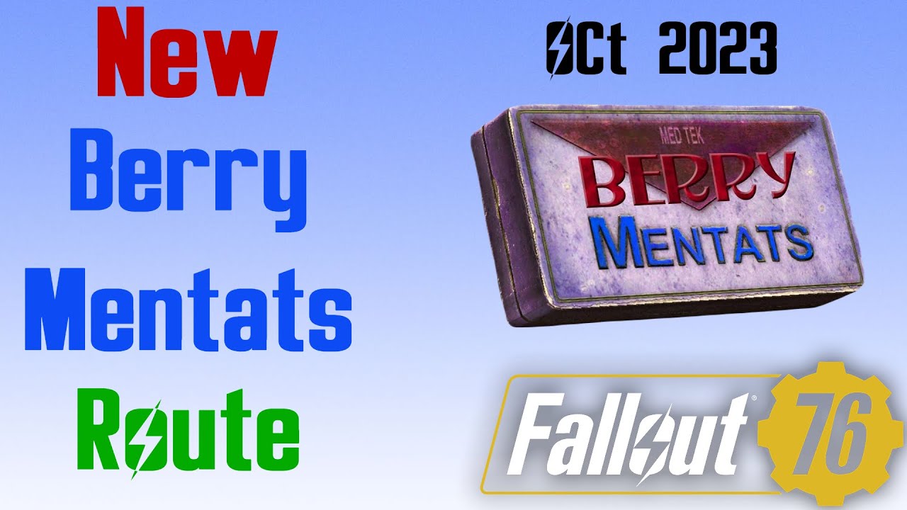 Fallout 76 NEW Berry Mentats Farm Guide Late 2023 - YouTube