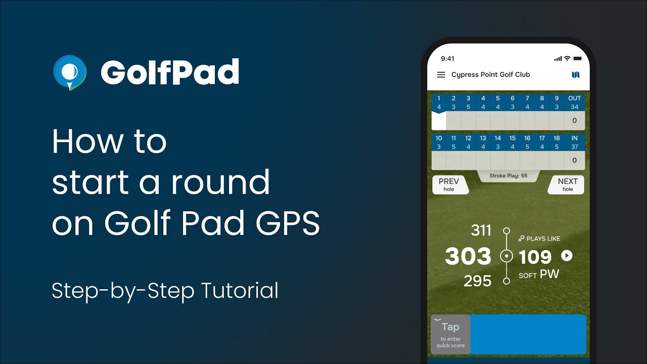 How to start a round on Golf Pad GPS — free golf rangefinder and ...