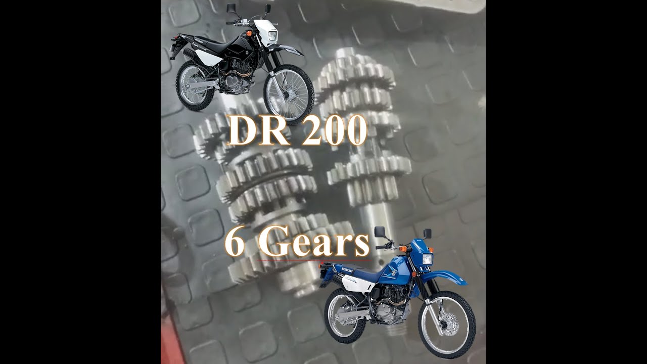Suzuki DR200 Caja 6 cambios - YouTube