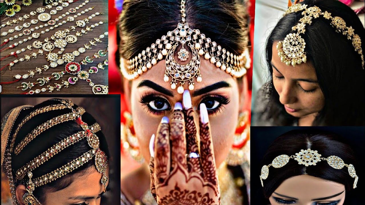 Kundan Sheesh Phool patti Design//Matha patti Design Hairband Design ...