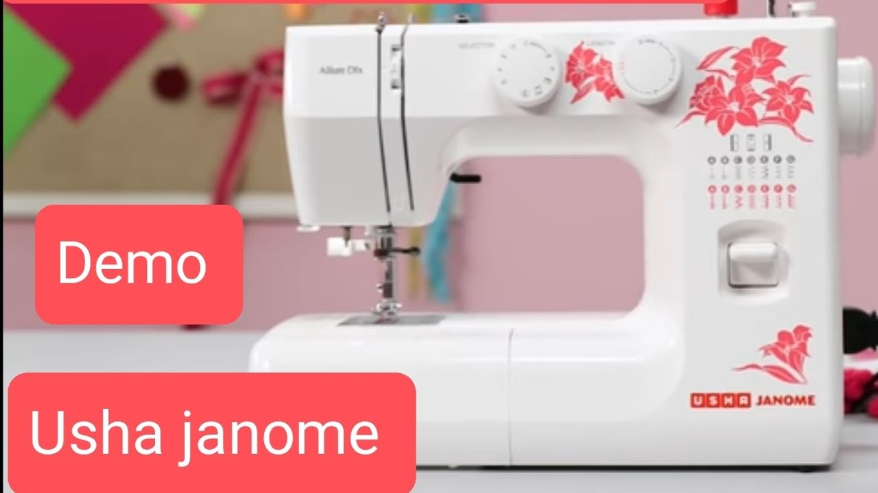 Usha janome stitching machine Demo/Grace tailoring Embroidery maggam ...