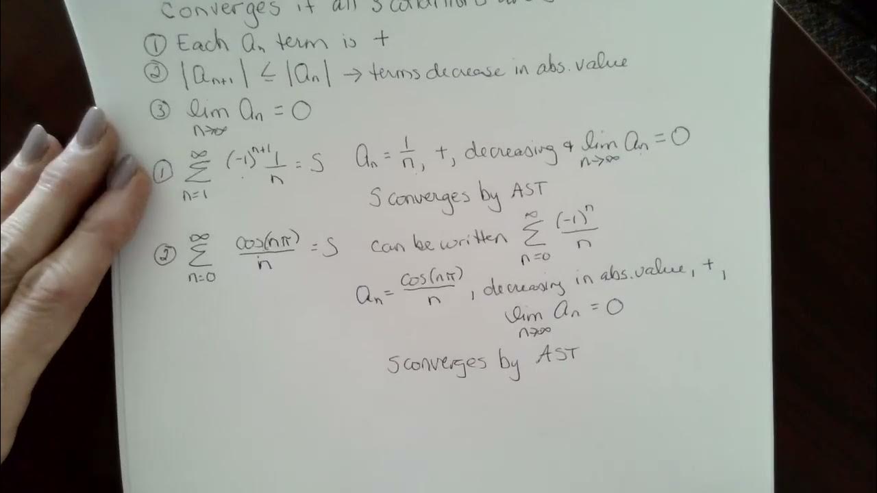 BC Calculus Notes - Unit 10 - Alternating Series Test - YouTube