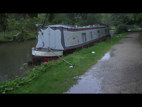 Rain Falling on Boat English Canal | Help with Insomnia, Meditation, PTSD