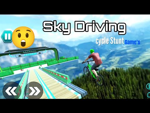 sky Driving game|| cycling game's on the sky - YouTube