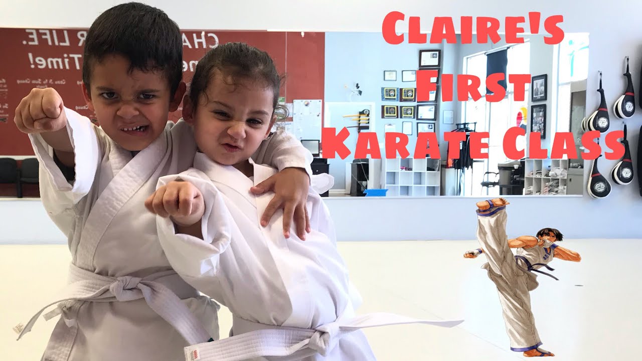 Claire’s First Karate Class || Super Cute!! - YouTube