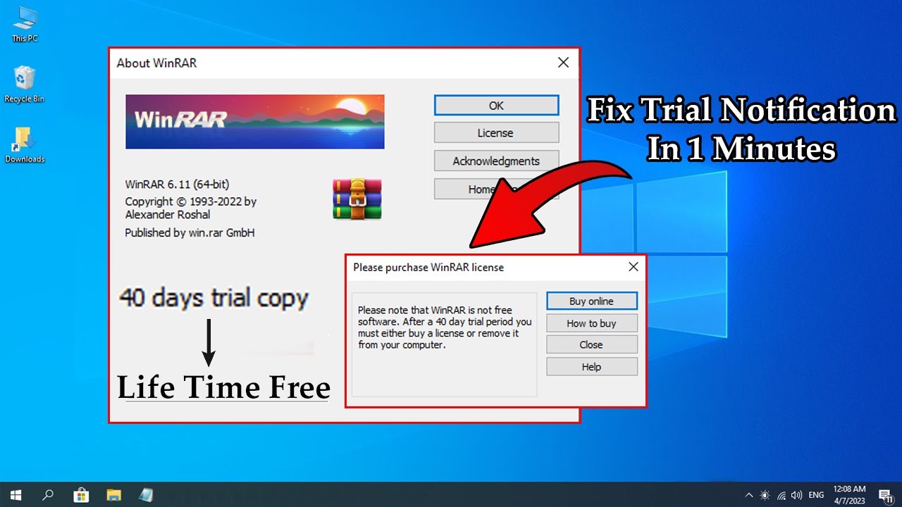 How To Use Win RAR Without Trial Pop up Notification - Nixo 4u - YouTube