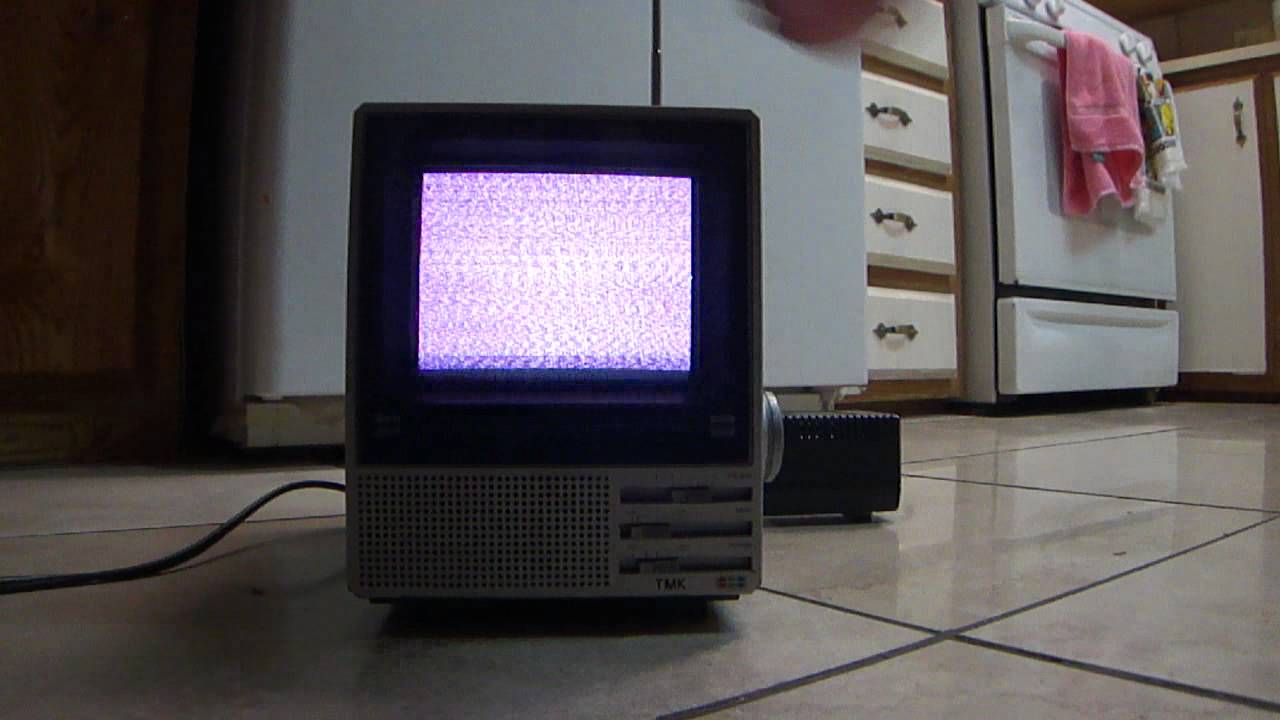 Vintage portable color television TMK 755 made in Japan - YouTube