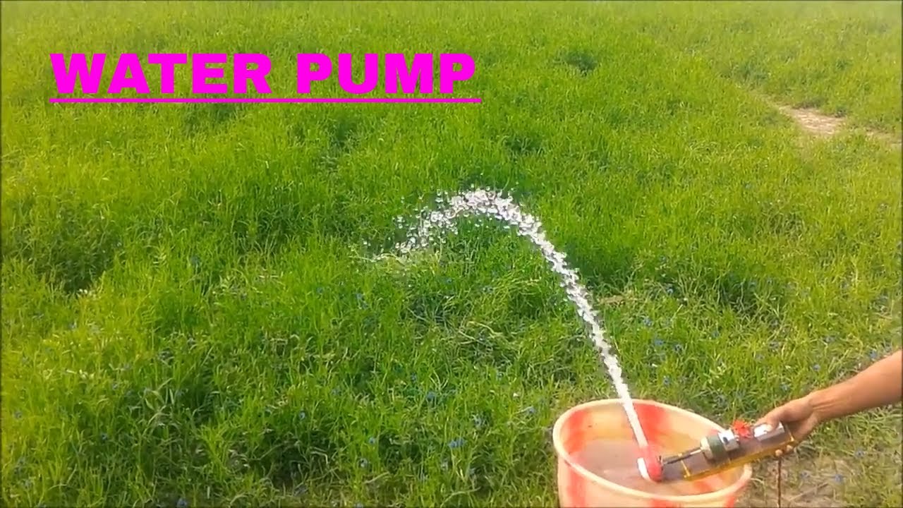 How to make a simple water pump for school project - YouTube
