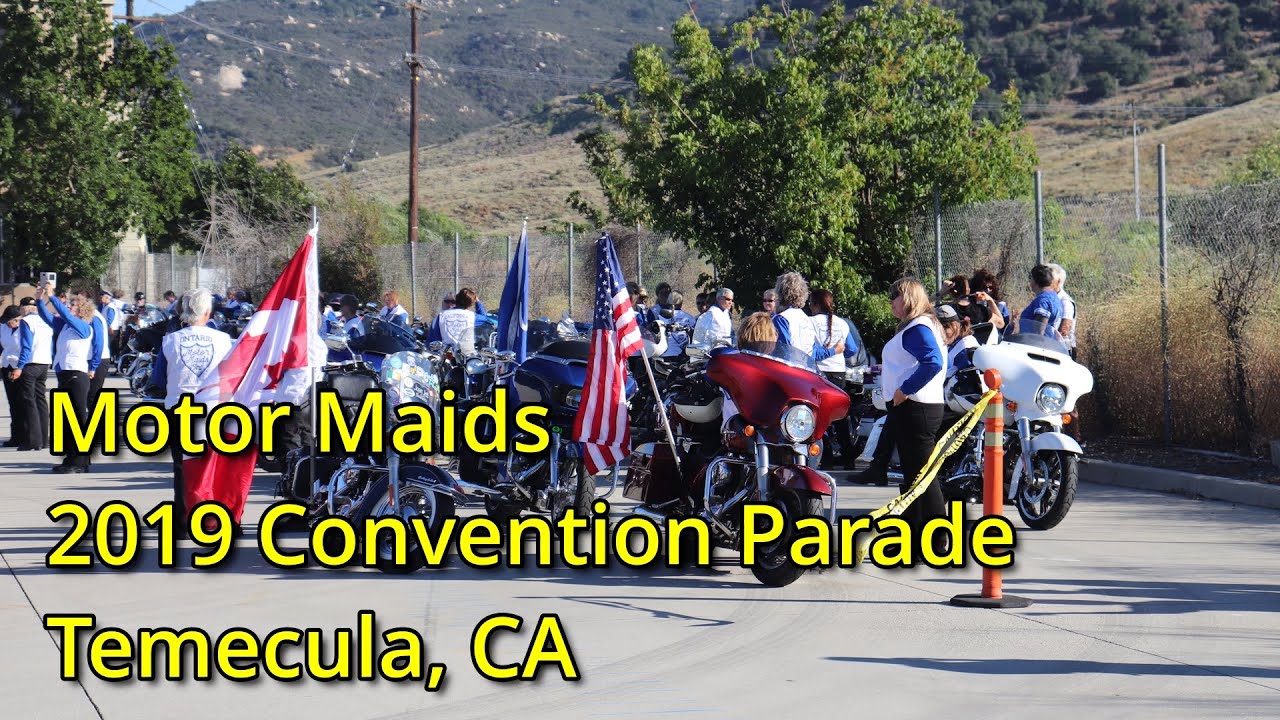 Motor Maids Parade and Group Picture at the 2019 Convention - YouTube