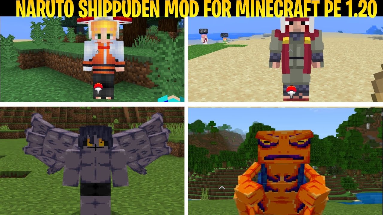 NARUTO SHIPPUDEN MOD FOR MINECRAFT PE 1.20 | jujutsu Kaisen mod ...