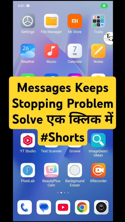 Messages Keeps Stopping Problem Solve एक क्लिक में #Shorts - YouTube