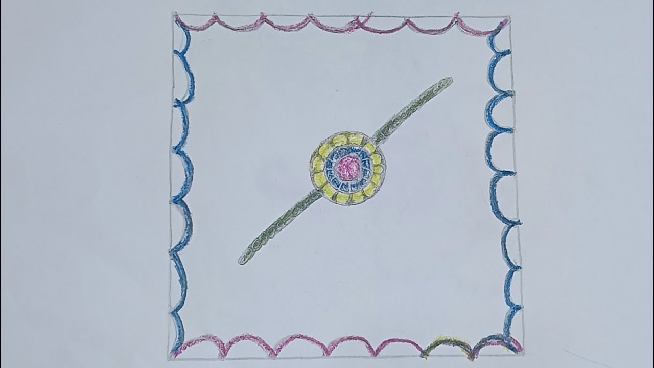 Rakhi drawing easy | Rakshabandhan special drawing | How to draw rakhi ...