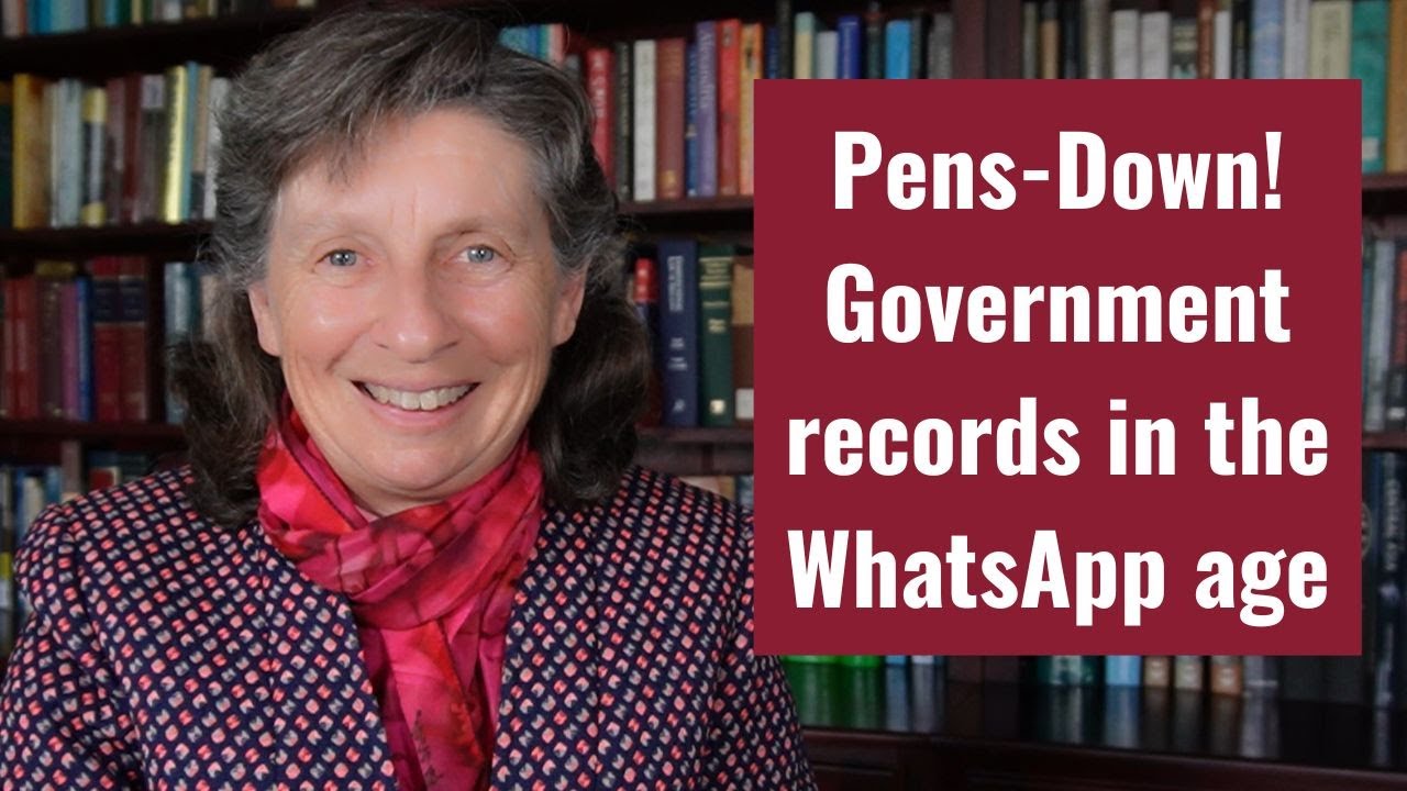 Pens down! Government records in the WhatsApp age - YouTube