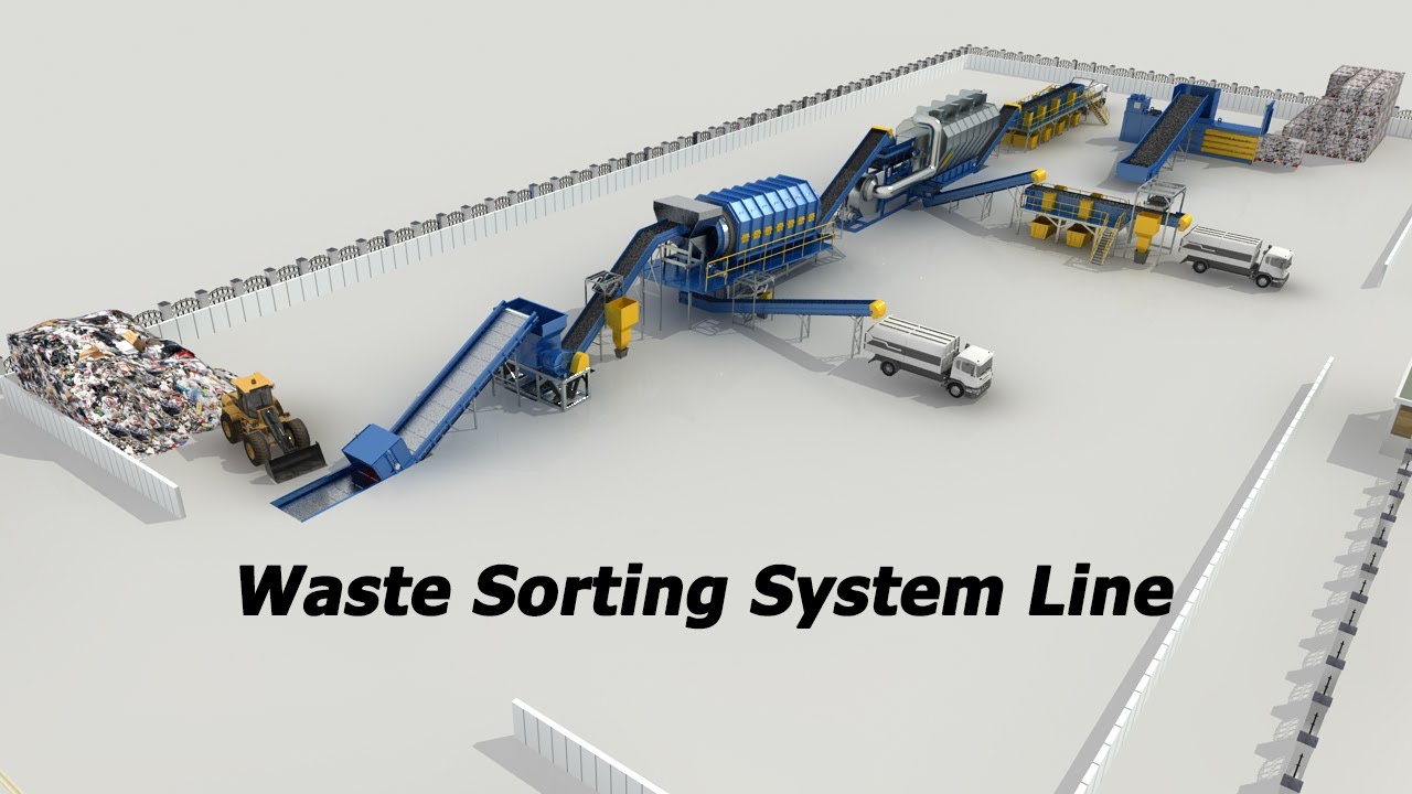 Municipal Waste Sorting Machine Production LIne For Construction Solid ...