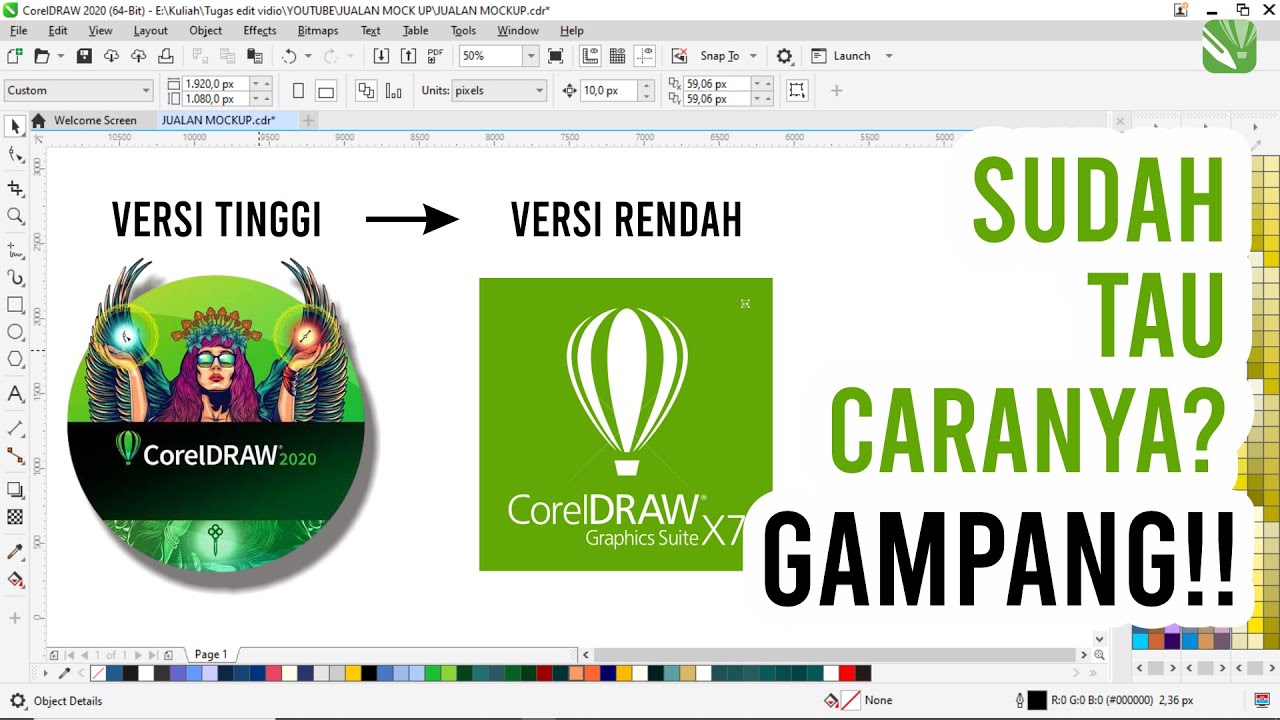 Tutorial Cara Merubah Versi File Coreldraw - YouTube