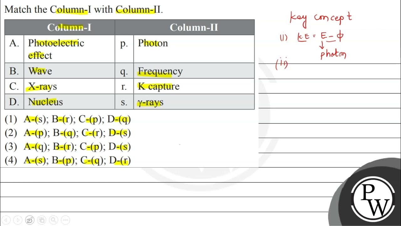 Match the Column-I with Column-II. \begin{tabular}{|l|l|l|l|} \hline \multicolumn{2}{|c|}{ Colum ...
