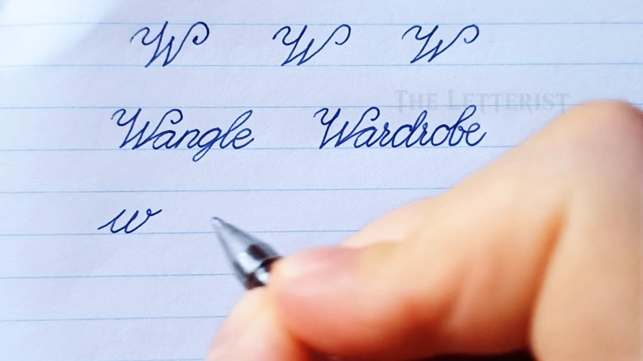 letter "Ww" cursive handwriting practice ⚜ Handwriting exercises ⚜ ...