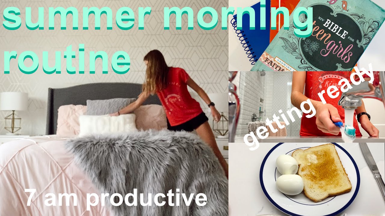 SUMMER MORNING ROUTINE 2022 | 7 am productive morning routine - YouTube