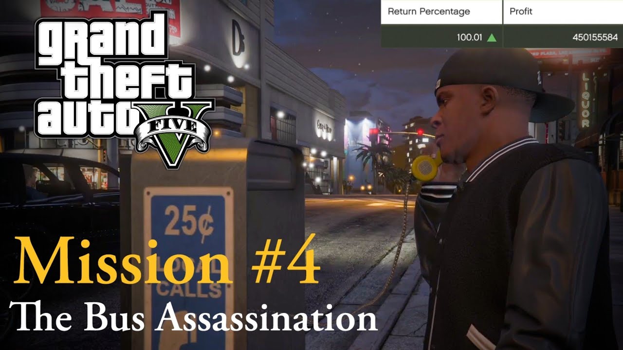 GTA 5 - Mission 4 - The Bus Assassination - Stock Market Guide [1080p ...
