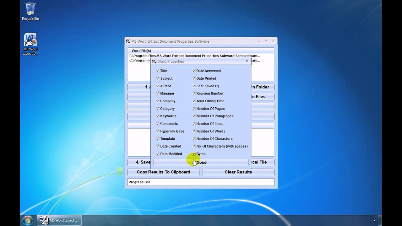 How To Use MS Word Extract Document Properties Software - YouTube