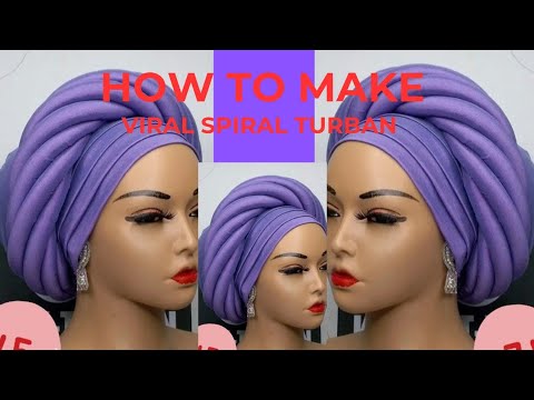 Easy steps on how to make this viral spiral Turban