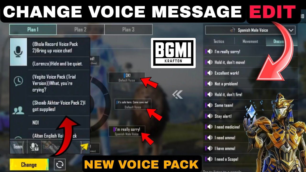 How to Change Voice Message in Bgmi | Bgmi Voice Pack Edit | Voice Chat Edit Pubg - YouTube