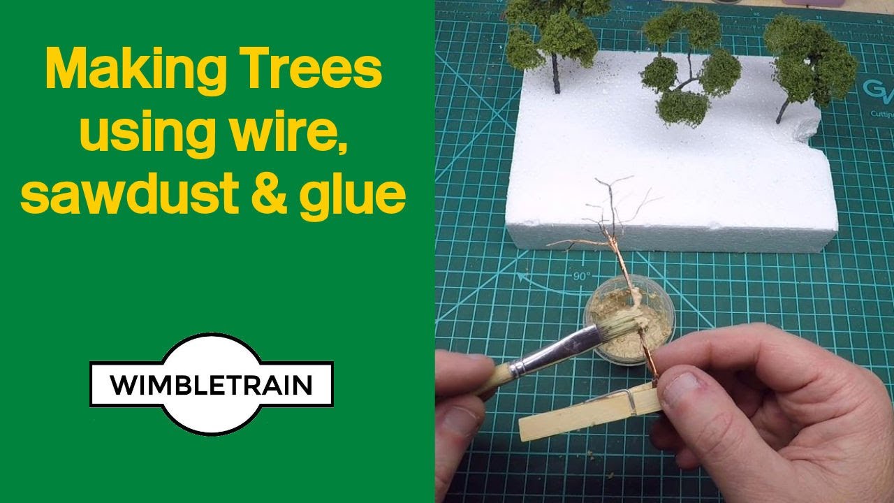 Making Trees using wire, sawdust and glue - YouTube