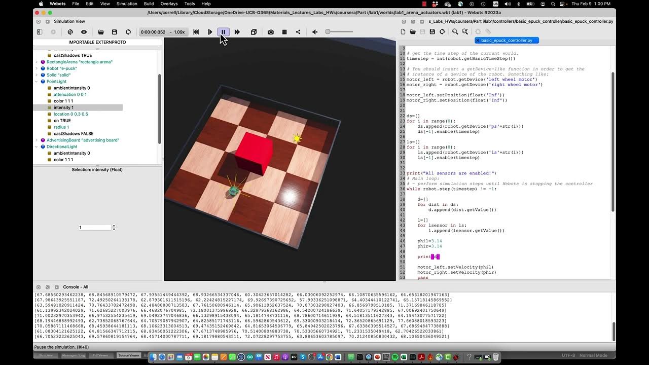Webots Hands-On I.4: Reactive Control - Collision Avoidance - YouTube