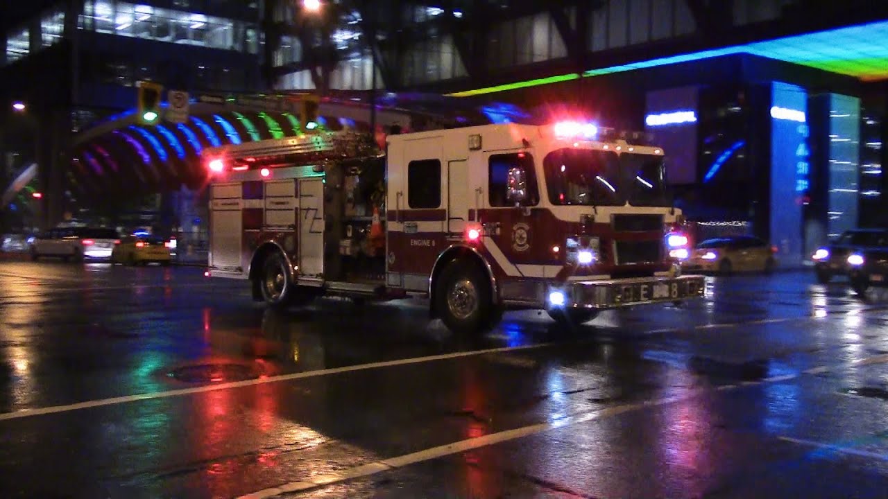 Vancouver Fire Engine 8 & Engine 7 Responding/Arriving - YouTube