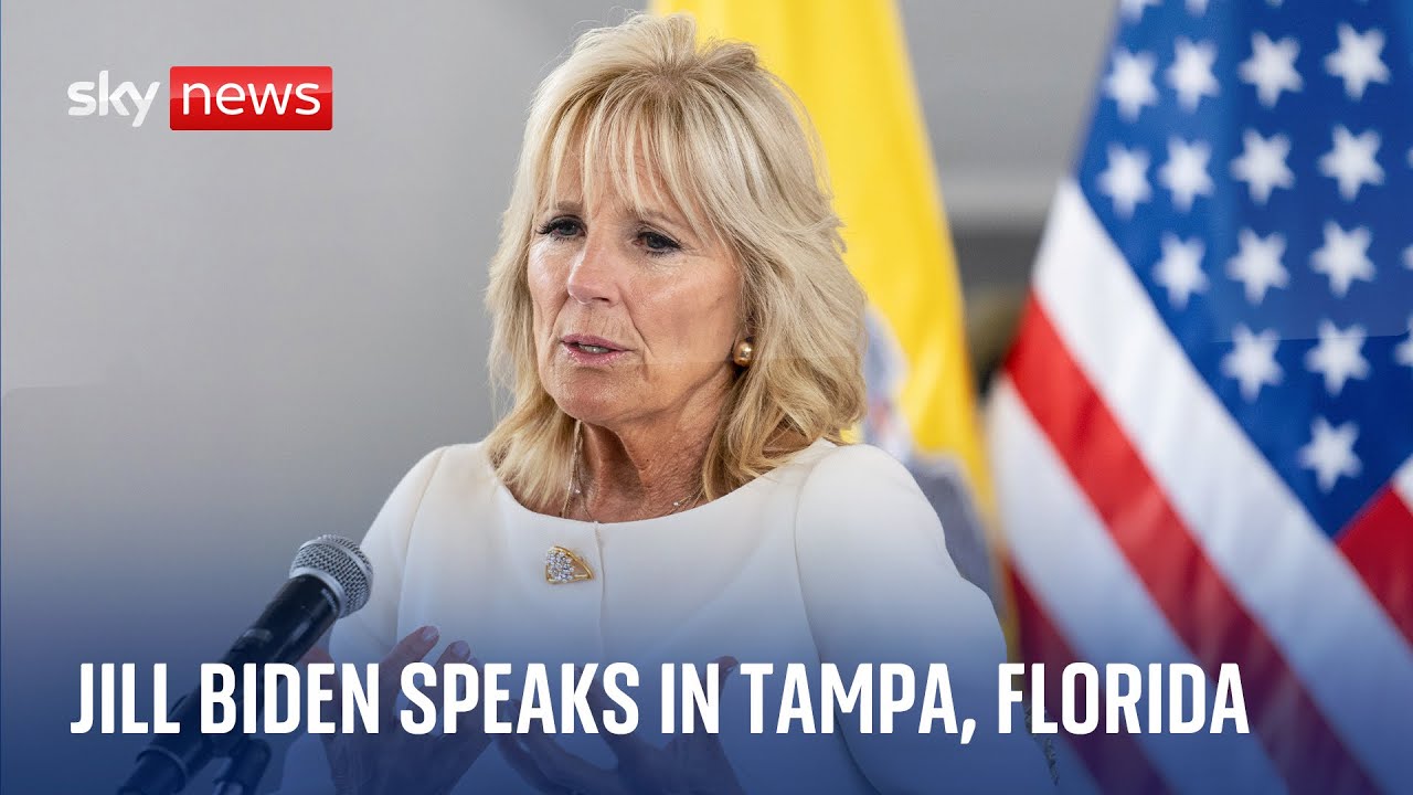US First Lady, Jill Biden addresses a campaign rally in Florida - YouTube