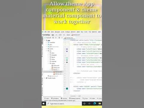 How To Work With THEME.APPCOMPAT & THEME.MATERIALCOMPONENTS In Android Studio | #shorts - YouTube