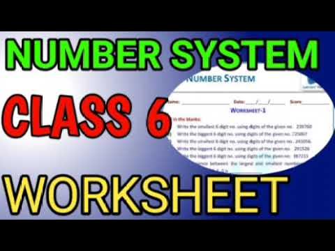 number system class 6 | number system worksheet 1 - YouTube