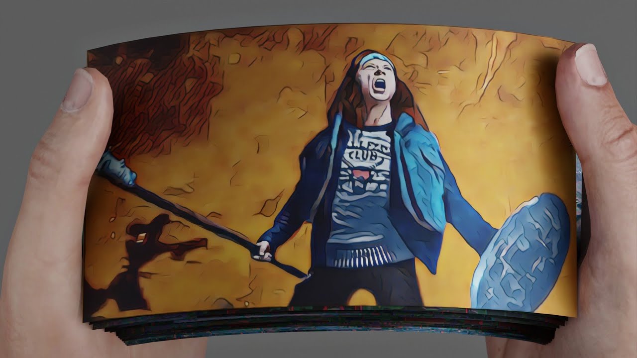 Stranger Things 4 Flipbook | Eddie Fights Demobats Flipbook 😭💘 - YouTube