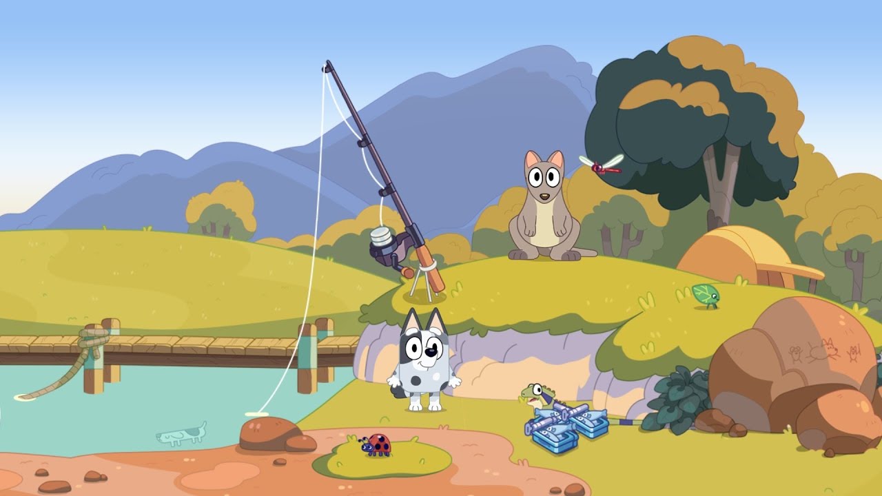 Bluey : Muffin's Camping and Fishing - YouTube