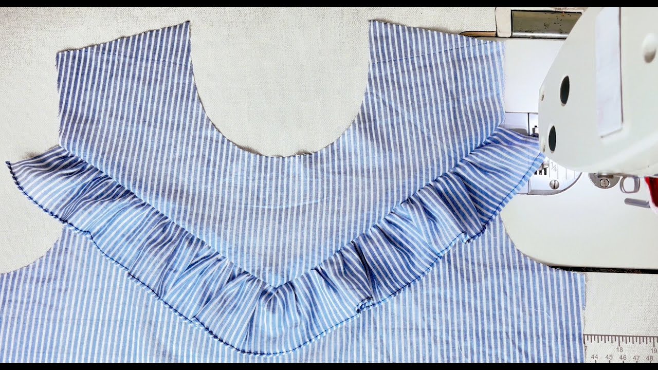 Ruffle neck design is easier to sew than ever after you watching this ...