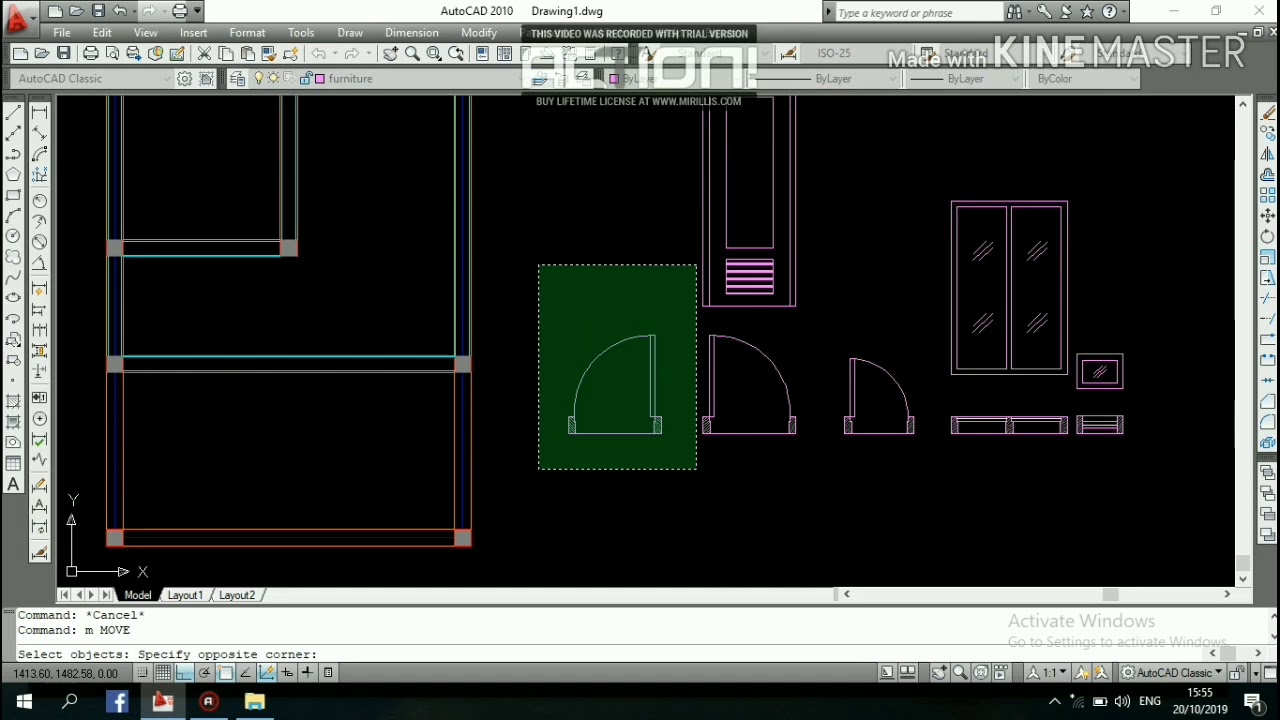 MEMBUAT DENAH POS SATPAM MENGGUNAKAN AUTOCAD - YouTube