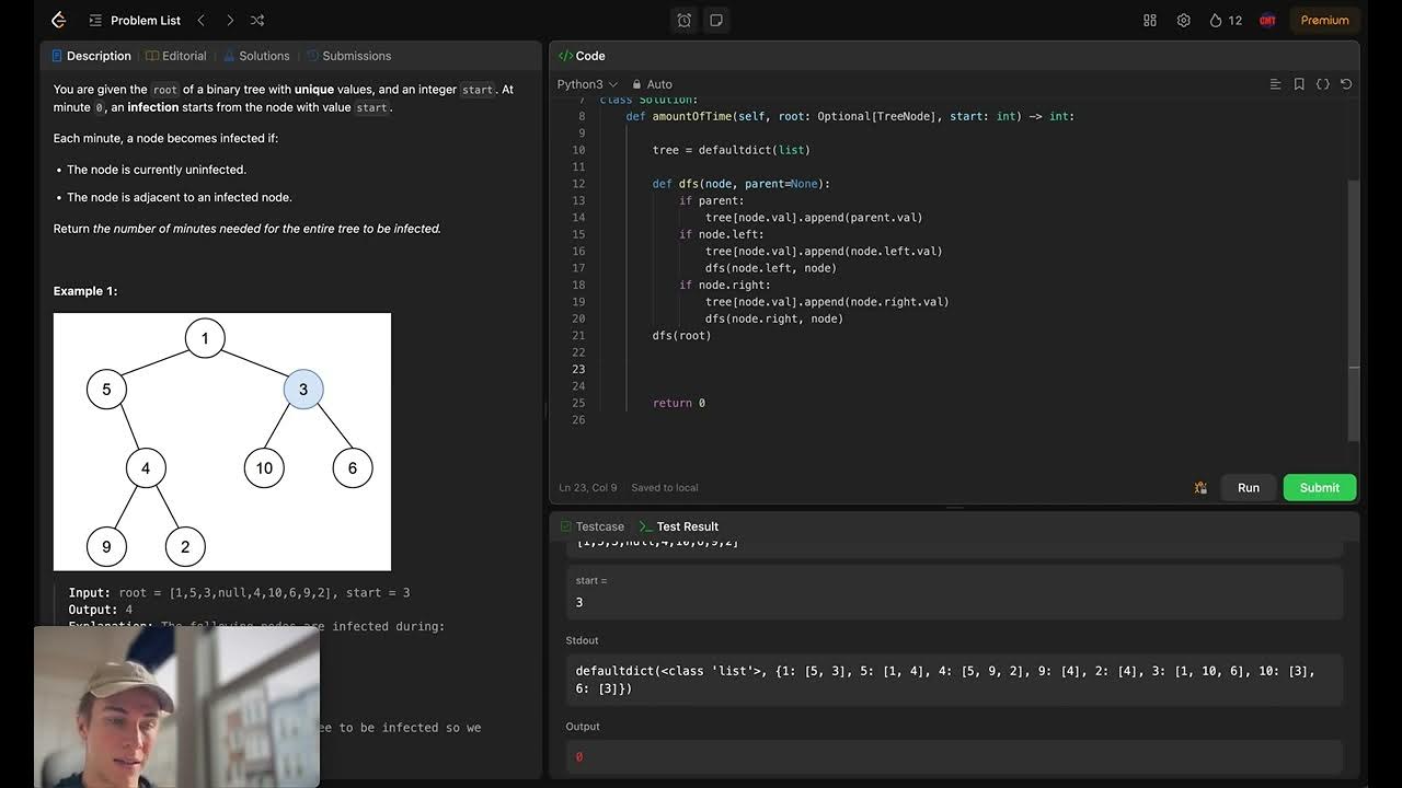 Amount of Time for Binary Tree to Be Infected | 2385 Leetcode | Python3 - YouTube