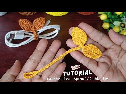 Beautiful😍so easy‼️Crochet Leaf Sprout for Beginners🌱 Crochet Leaf ...