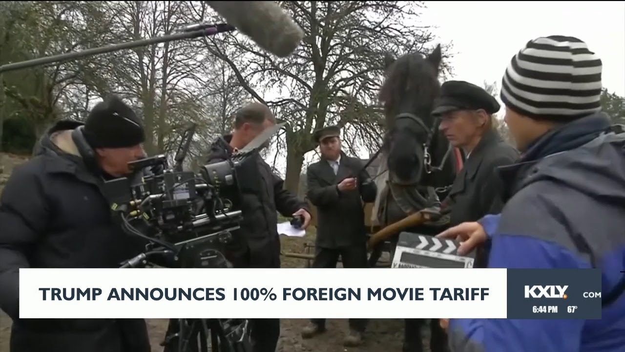 Trump announces 100% foreign movie tariff - YouTube