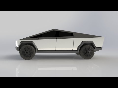 Tesla Cybertruck Time-lapse Modelling in SolidWorks CAD - YouTube