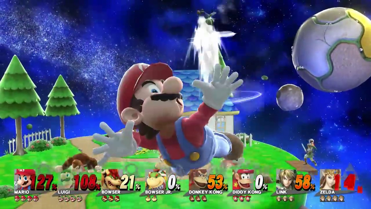 Mario vs Luigi vs Bowser vs Bowser Jr. vs Donkey Kong vs Diddy Kong vs ...