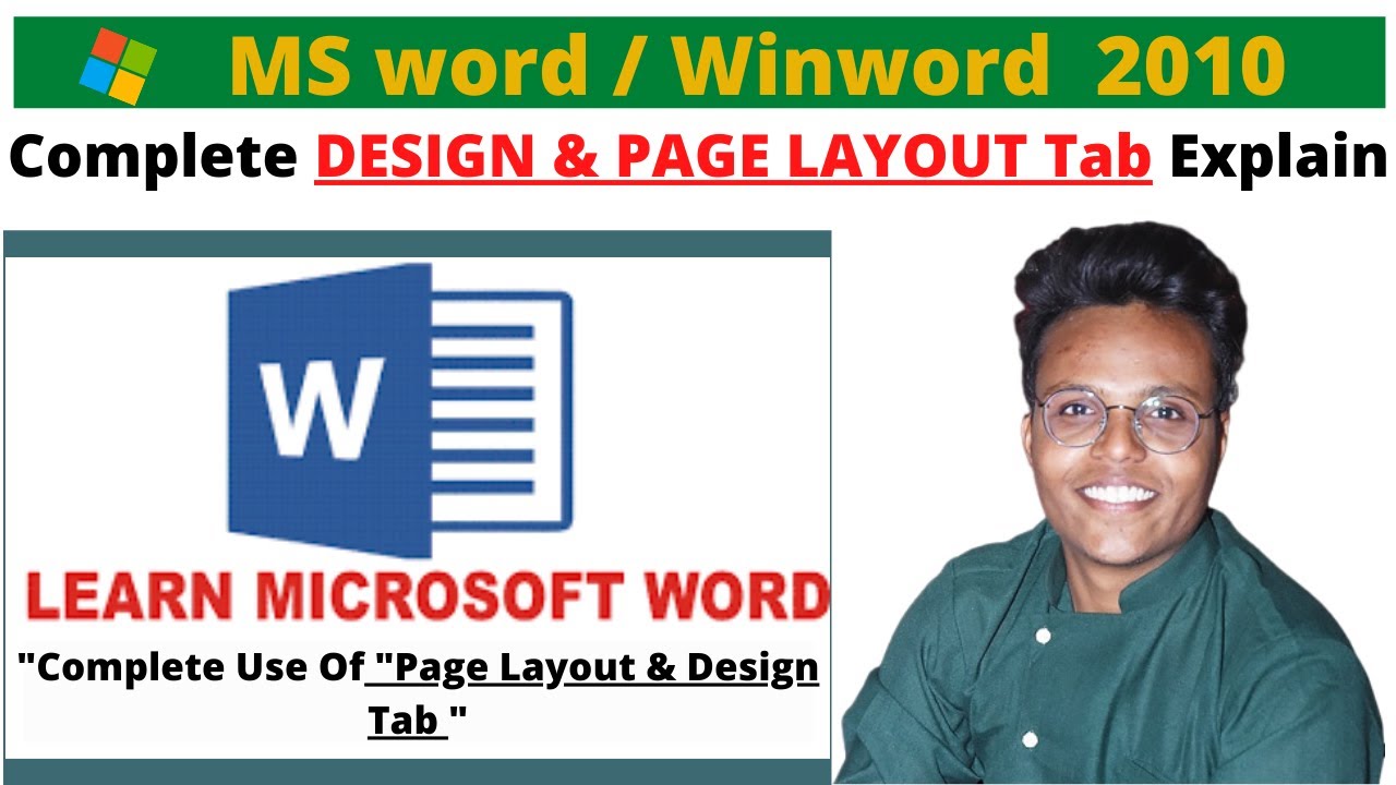 Ms Word Tutorial 2020 (Winword) Design & Page Layout Tab [In Hindi ...