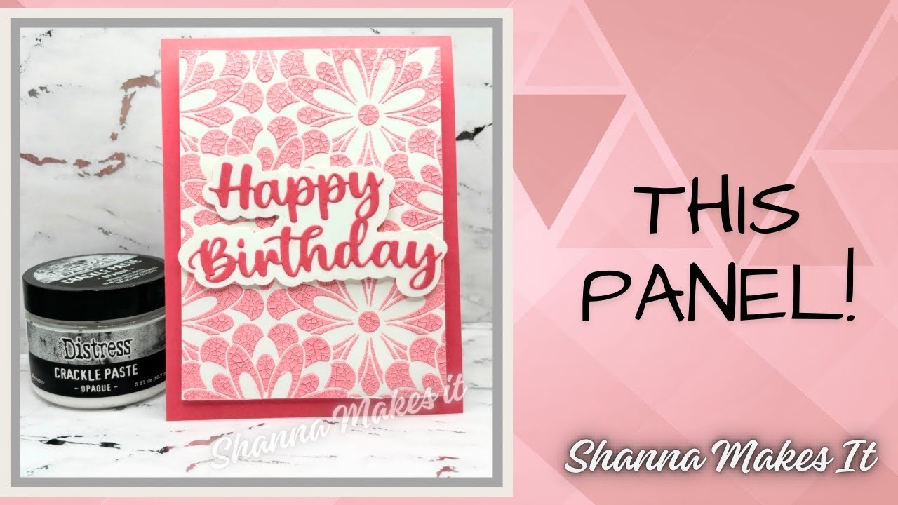 This Crackle panel is gorgeous, let’s make a card! - YouTube