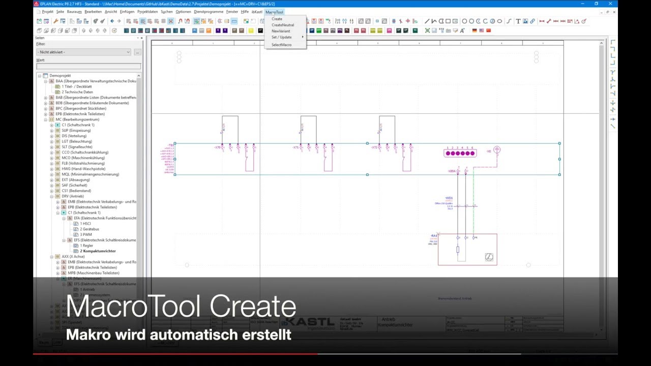 EPLAN Makros automatisch erzeugen - MacroTool Create - YouTube