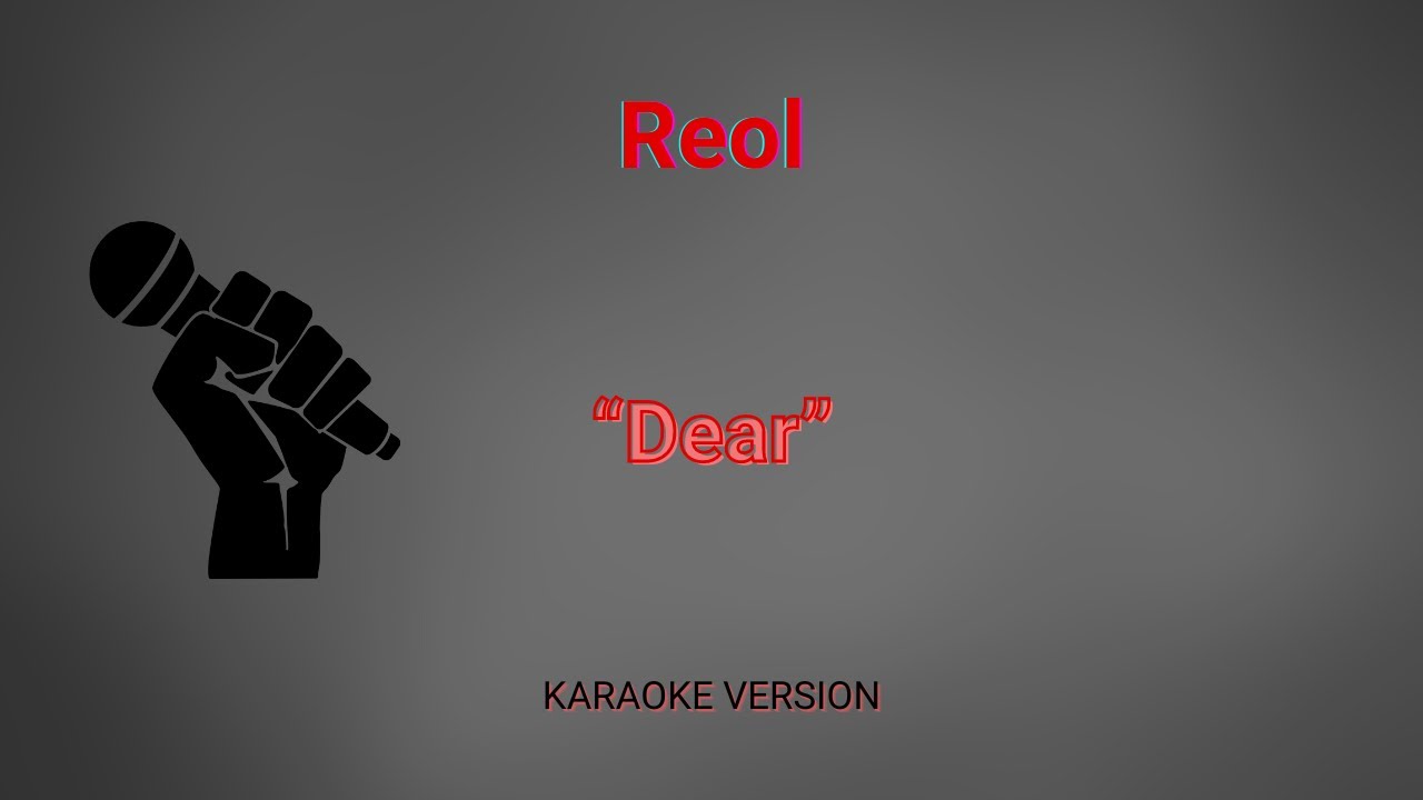 Reol - DEAR Karaoke Version - YouTube