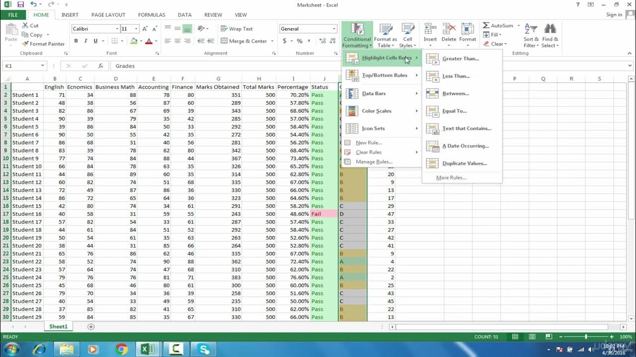 T13 Enhancing Data Visualization: Harnessing Conditional Formatting and Data Bars in Excel - YouTube