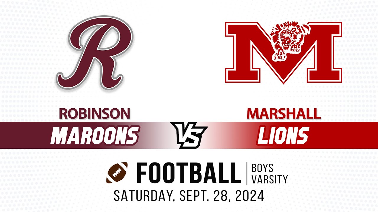 Maroons vs. Marshall Lions - 9/28/2024 (Varsity Football) - YouTube